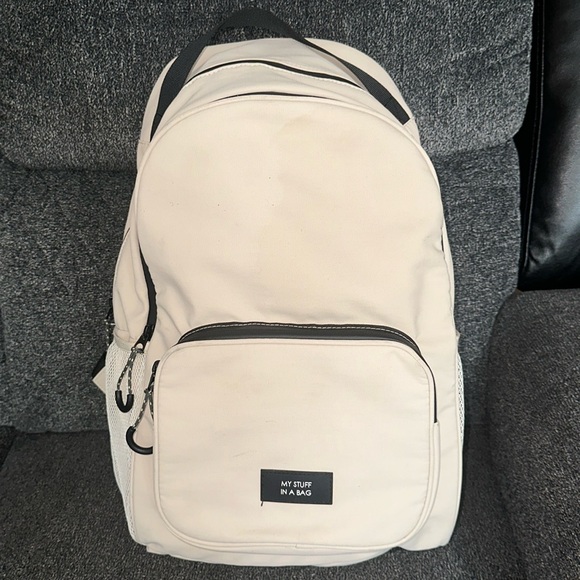Zara | Accessories | White Zara School Backpack With Black Details ...